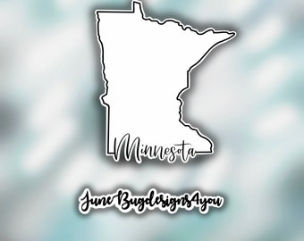 Minnesota MN State Outline Vinyl Decal Sticker - Etsy
