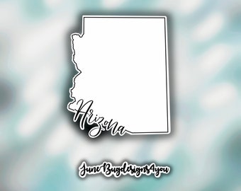 Arizona AZ State Outline Vinyl Decal Sticker - Etsy