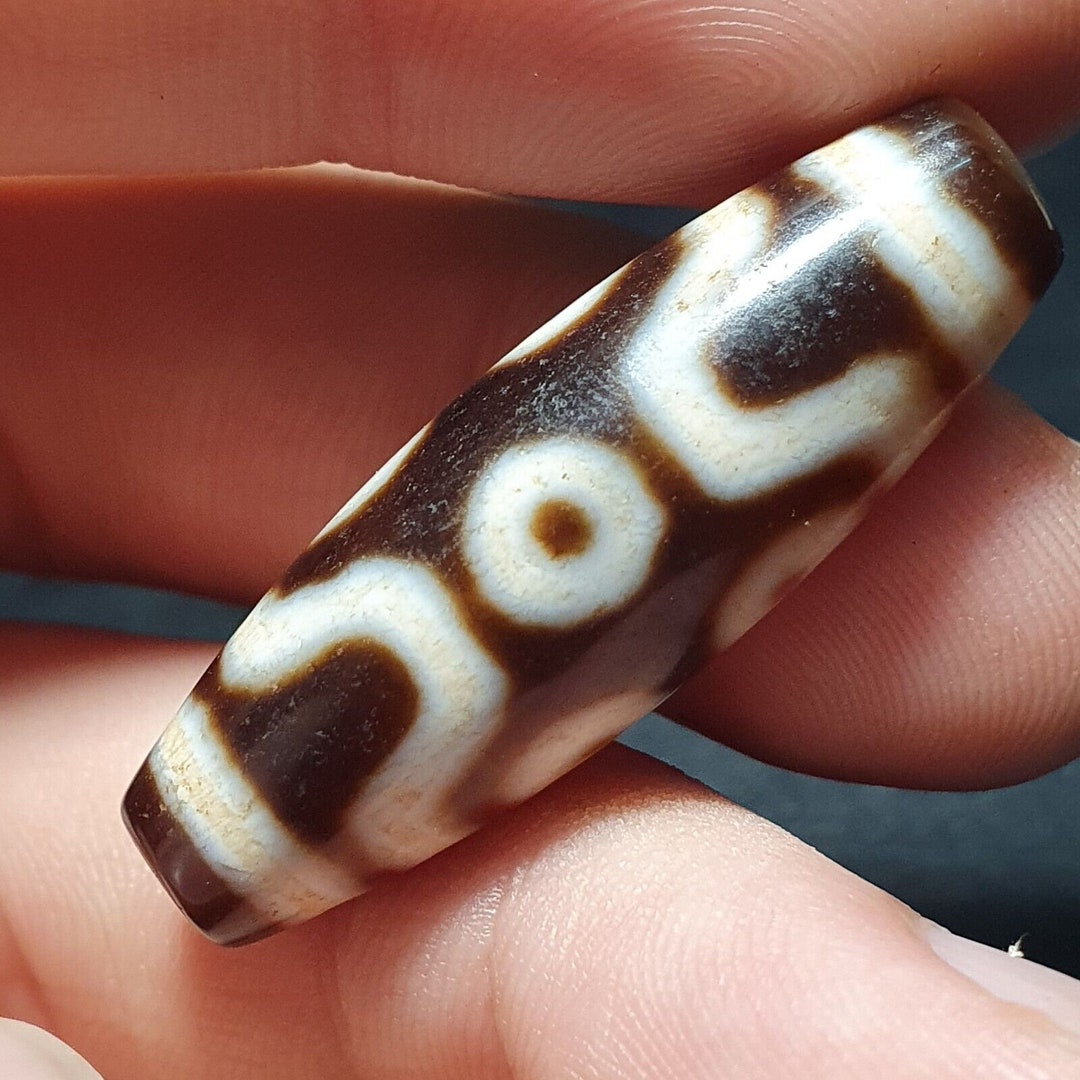 7 Eyes Vintage Tibetan Unique Pattern Agate Stone Dzi Amulet Shd-5 - Etsy
