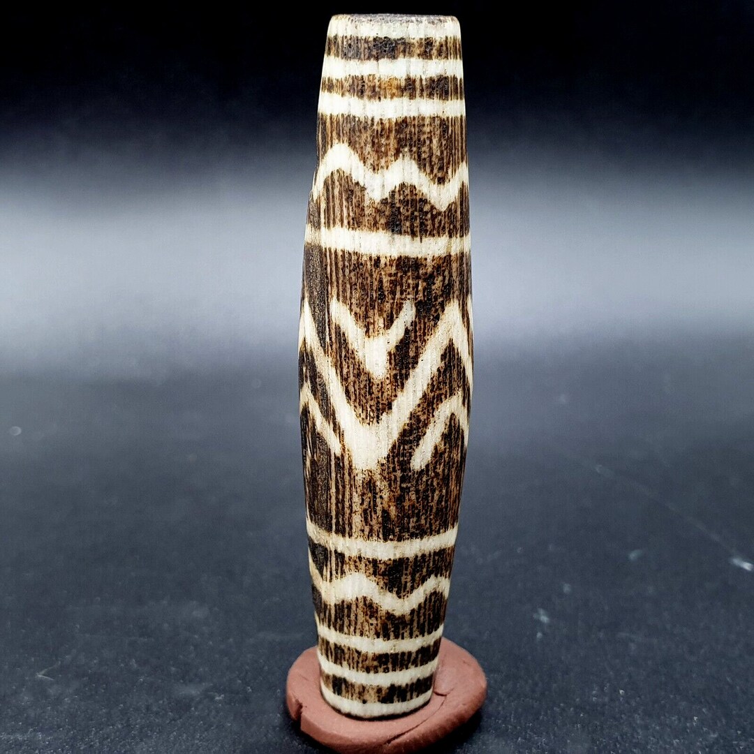 Antique South Asian Burmese Old Pyu Tribal Pumtek Petrified Wood Stone ...
