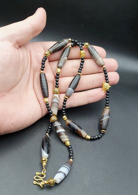 Antique ancient himalayan agate rare eyes patterns su… - Gem