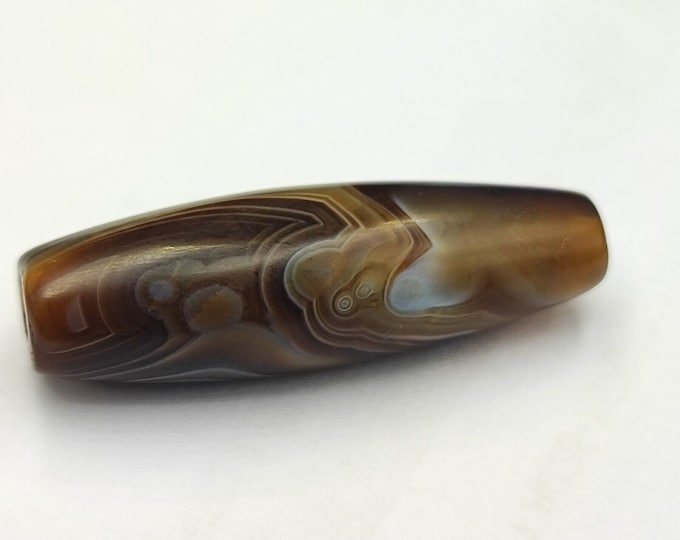 Vintage Old Yemeni Agate Natural Eye Rare Pattern Banded Agate Bead Ym ...