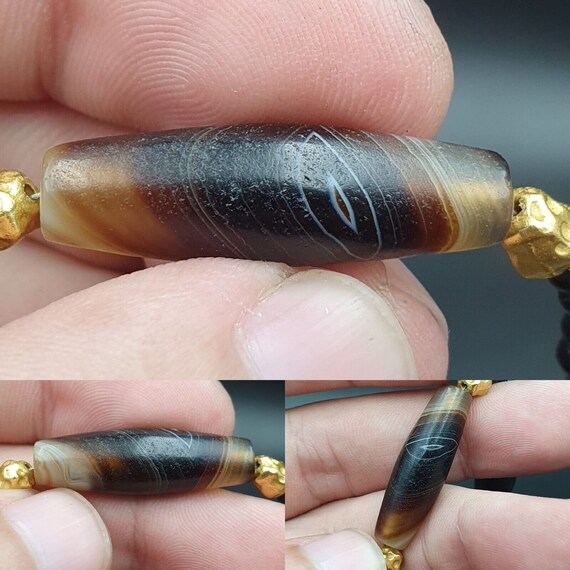 Antique ancient himalayan agate rare eyes patterns su… - Gem