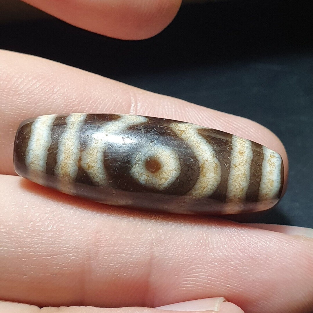 3 Eyes Vintage Tibetan Unique Pattern Agate Stone Dzi Amulet Shd-6 - Etsy