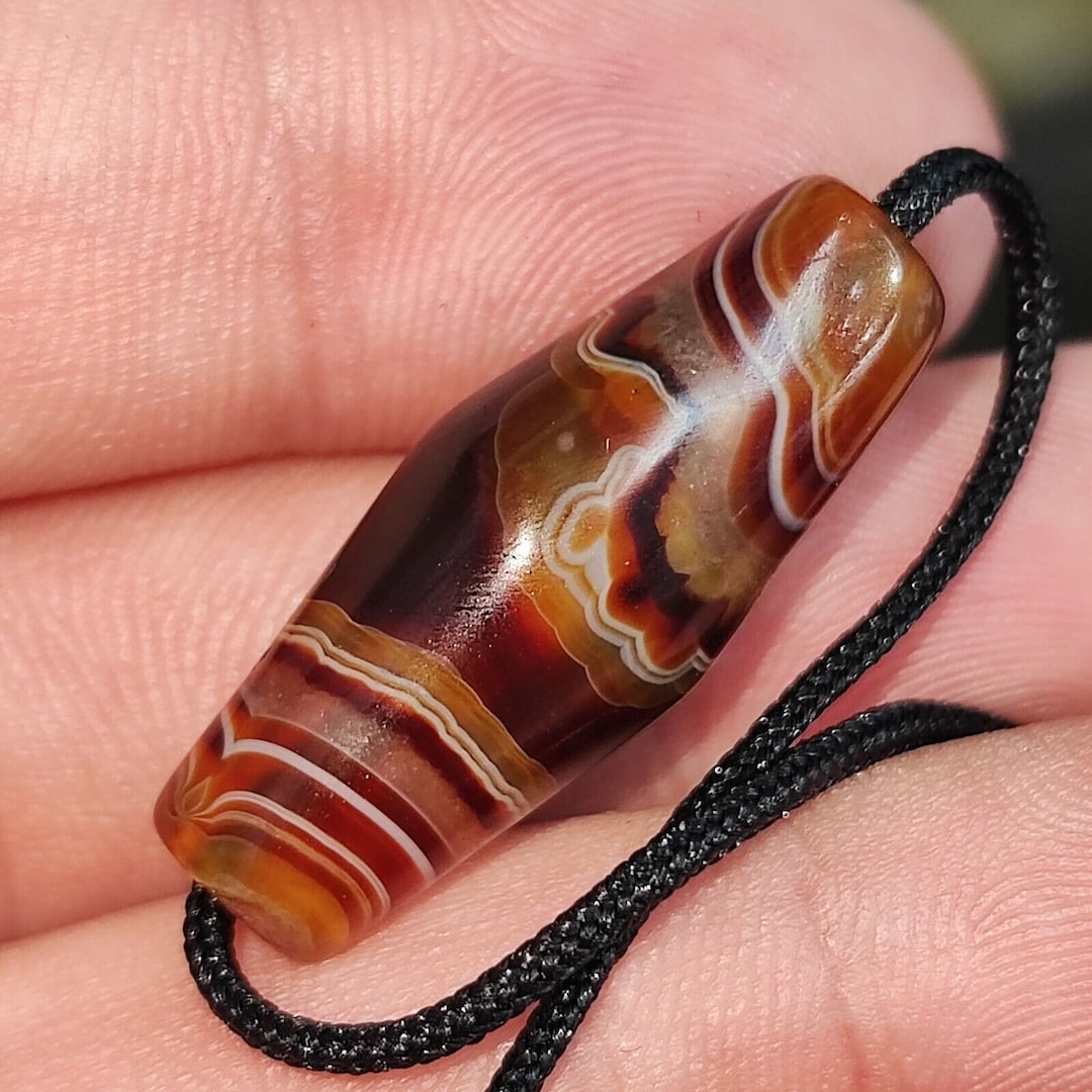 Antique Middle Eastern Red Agate Natural Eye Agate Bead Very Unique ...