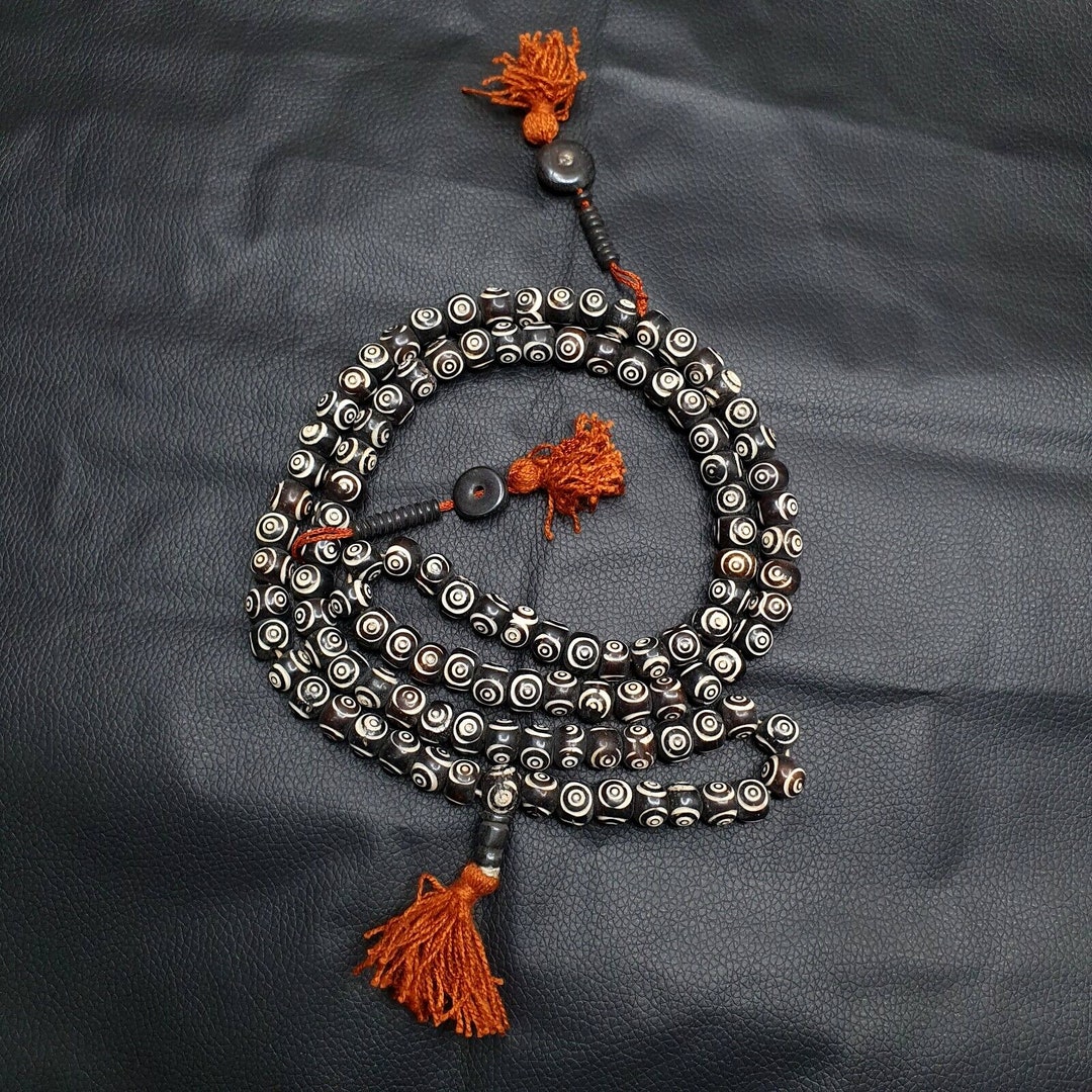 Vintage Himalayan Carved Bone 108 Beads Rosary Mala Tb-b1 - Etsy