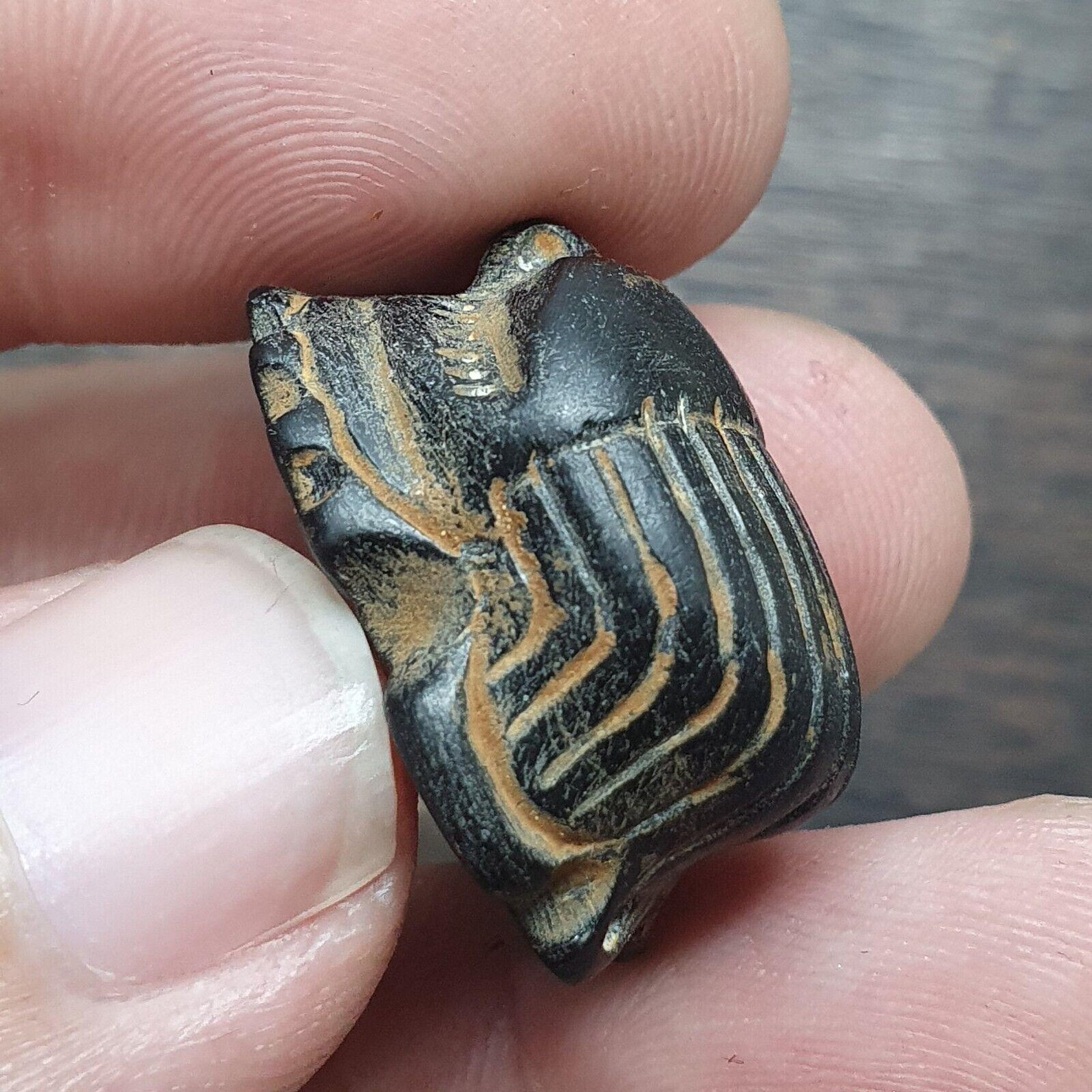 Mysterious Animals Antique Jewelry Egyptian Art Scarab Stamp Bead ...