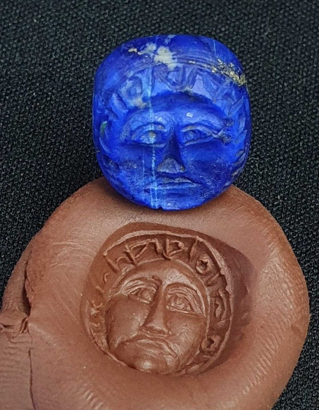 Ancient Achaemenid-sassanian Persian Afghan Lapis Stamp Seal W Pahlavi ...
