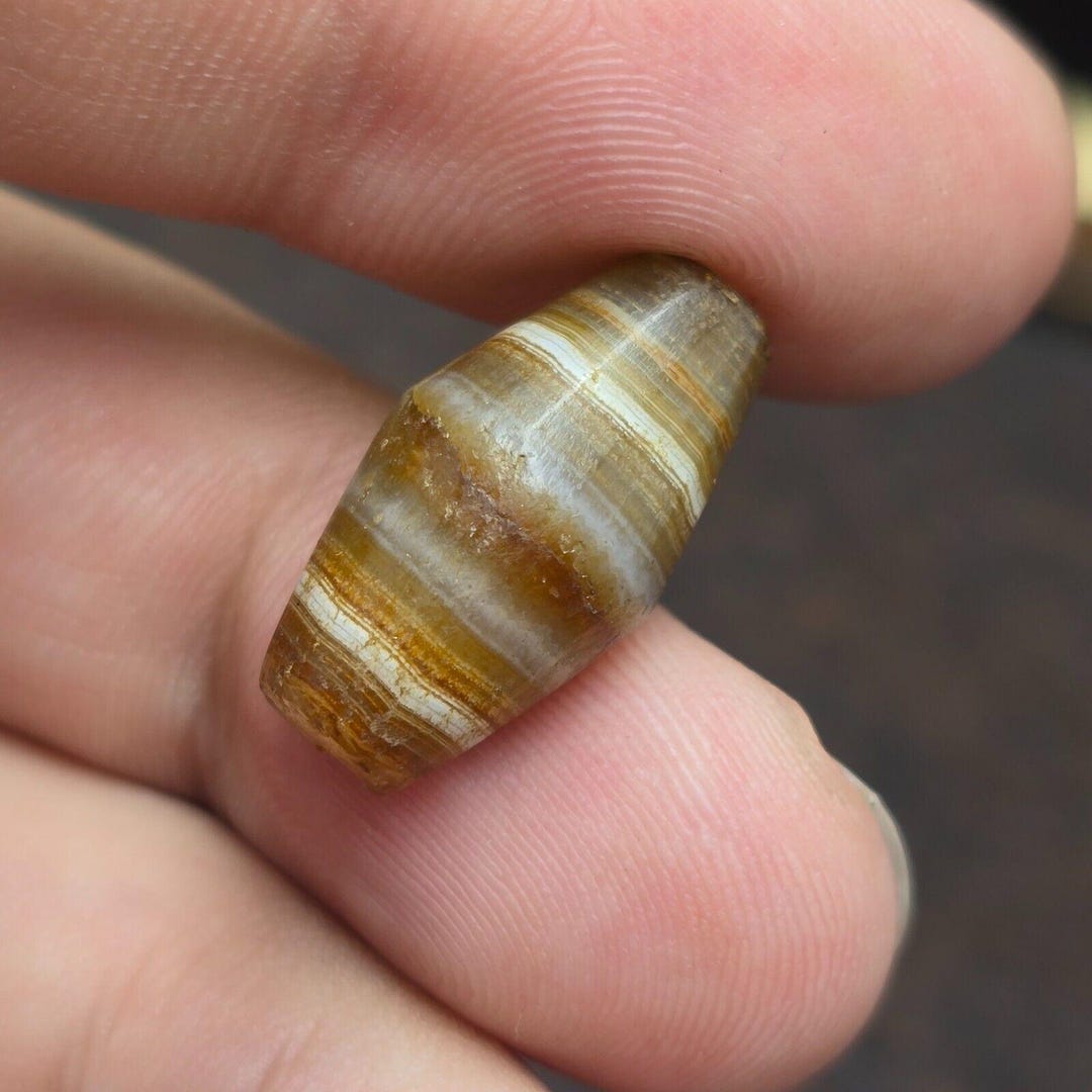 Ancient Agate Yemeni Suleimani Natural Pattern Agate Bead Sep_11 - Etsy