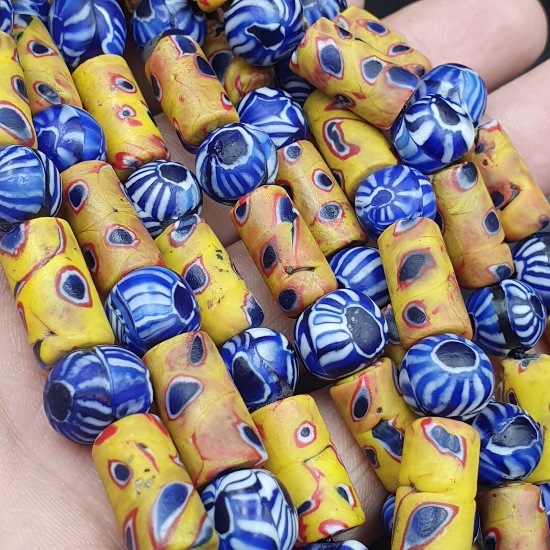 Vintage Antique African Gabri Style Eyes Beads 24 Inch Long Strand - Etsy