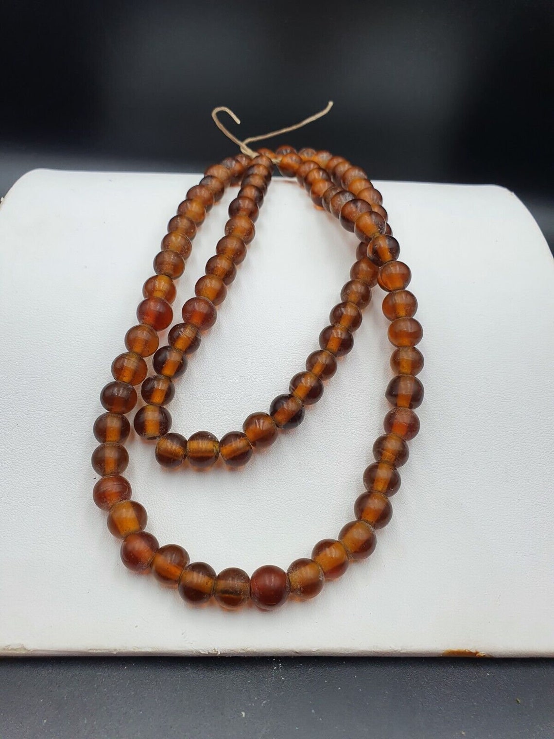 Vintage Glass Beads Brown Fancy Trade Beads 9.5mm Strandgift - Etsy