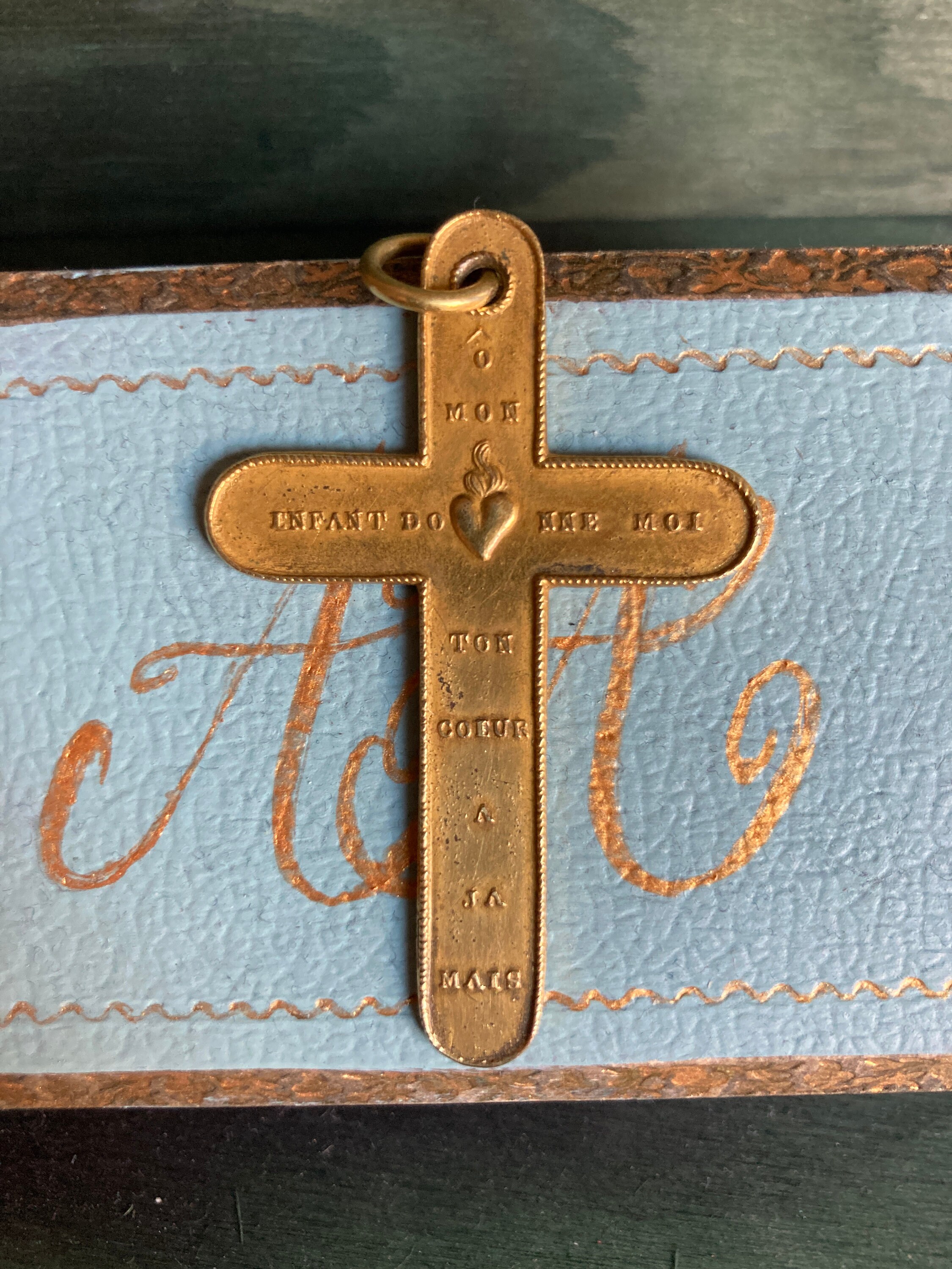 Large Pectoral French Cross With Prayer Pinchbeck Ormulu Pomponne ...