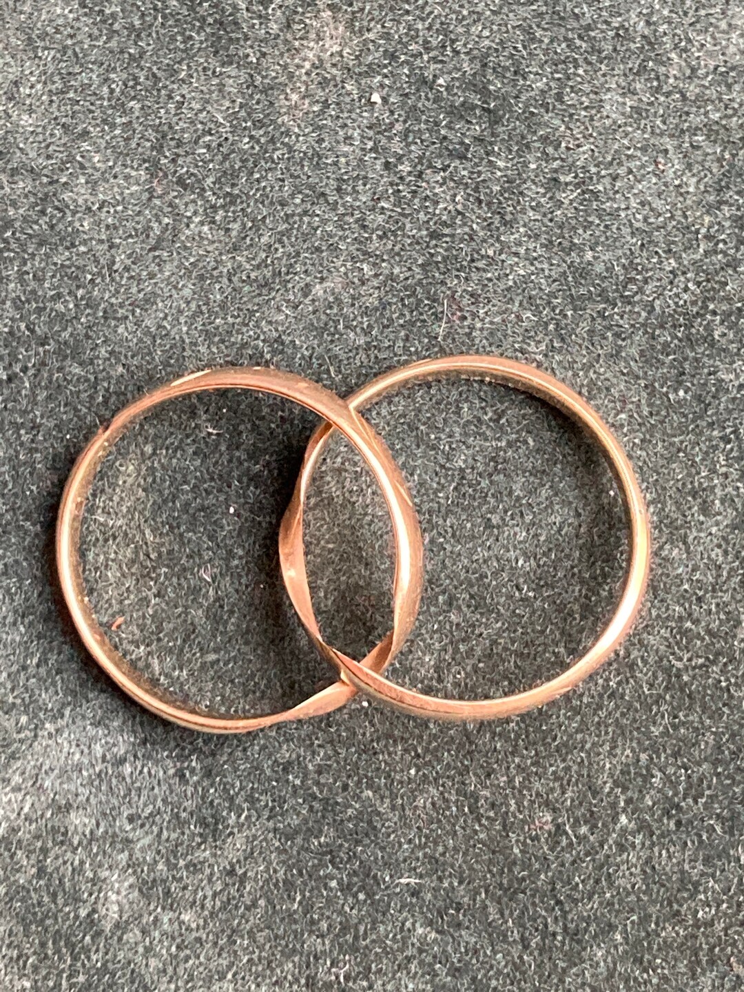 Antique French gimmel Secret Wedding Band Double Band 18k - Etsy