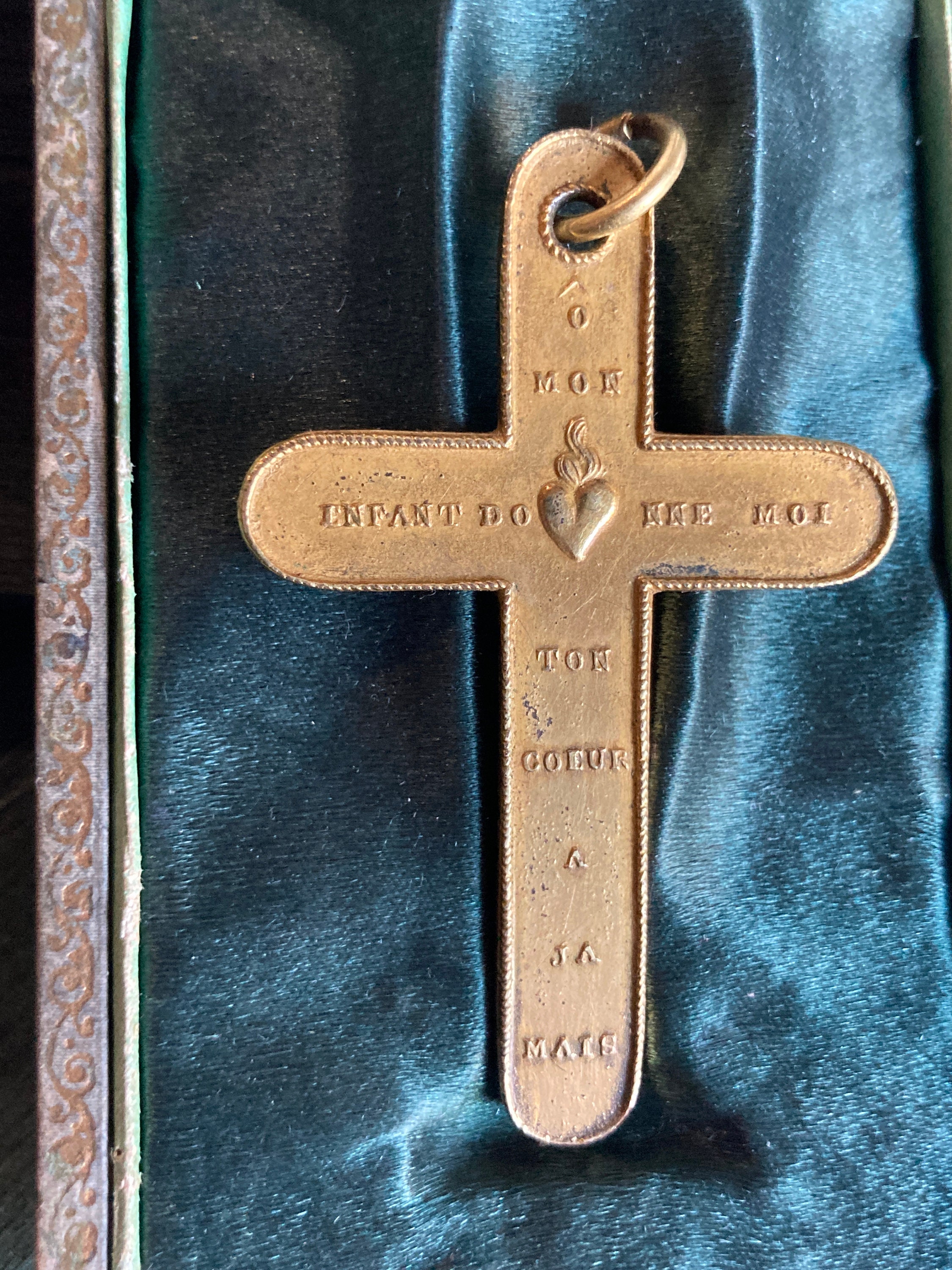 Large Pectoral French Cross With Prayer Pinchbeck Ormulu Pomponne ...