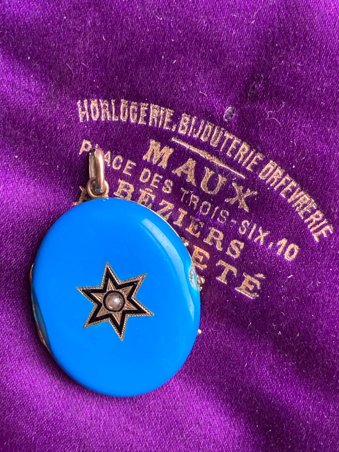 Antique Mid Victorian Robin’s Egg Blue Enamel 15ct Gold Locket - Etsy