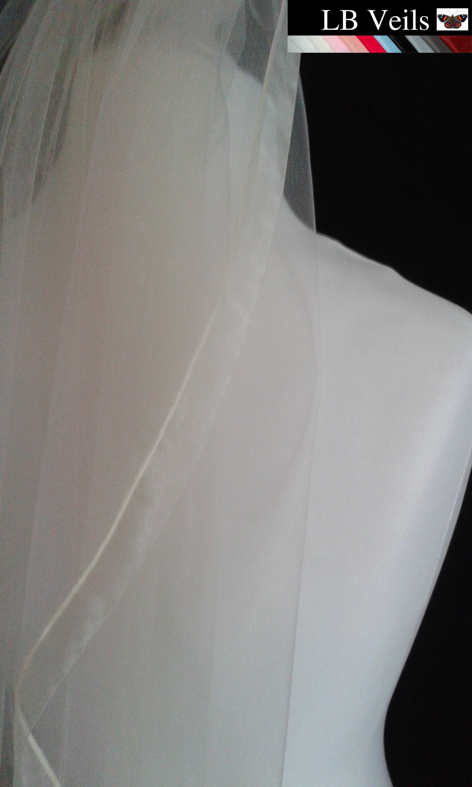 Wedding Veil 1 Single Tier Plain LB Veils LBV183 UK
