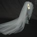 Grey Wedding Veil, Crystal Veil, 1 Single Tier, Light Grey Veil, Grey ...