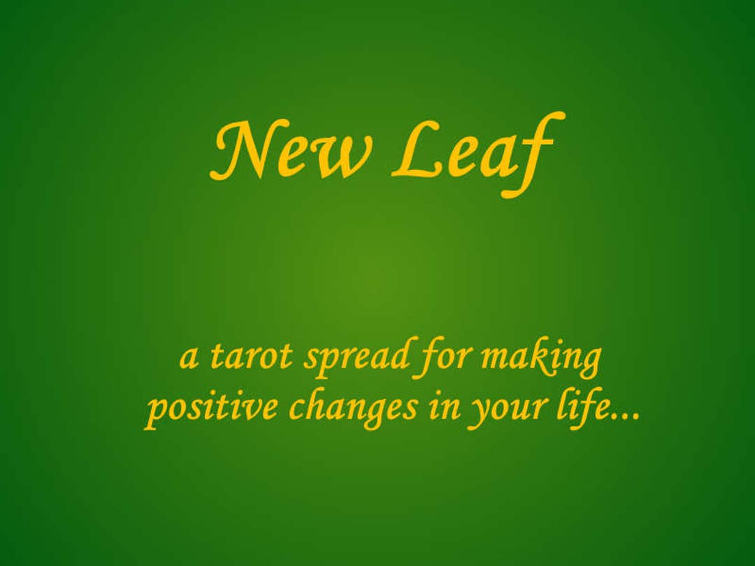 New Leaf: Making Positive Changes, 12 Card Tarot Reading - Etsy