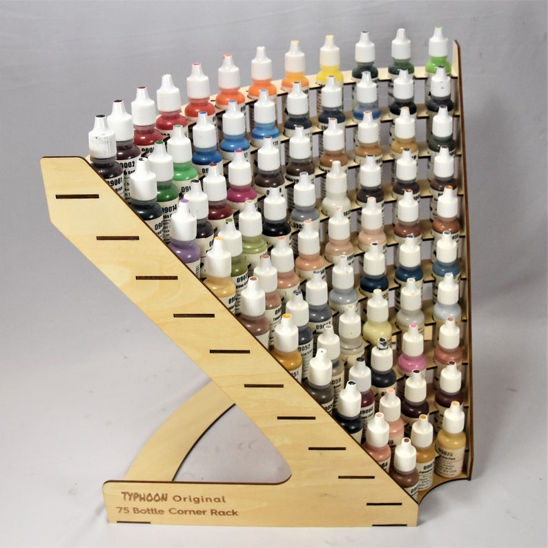 Typhoon 75 Bottles Hobby Paint Rack: Inner Corner Modular Organizer - Etsy