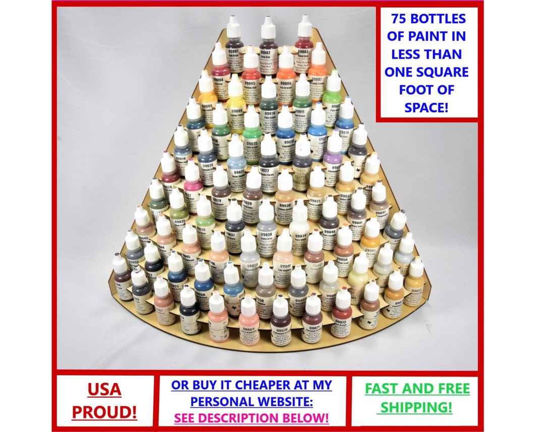 Typhoon 75 Bottles Hobby Paint Rack Outer Corner USA Typhoon - Etsy