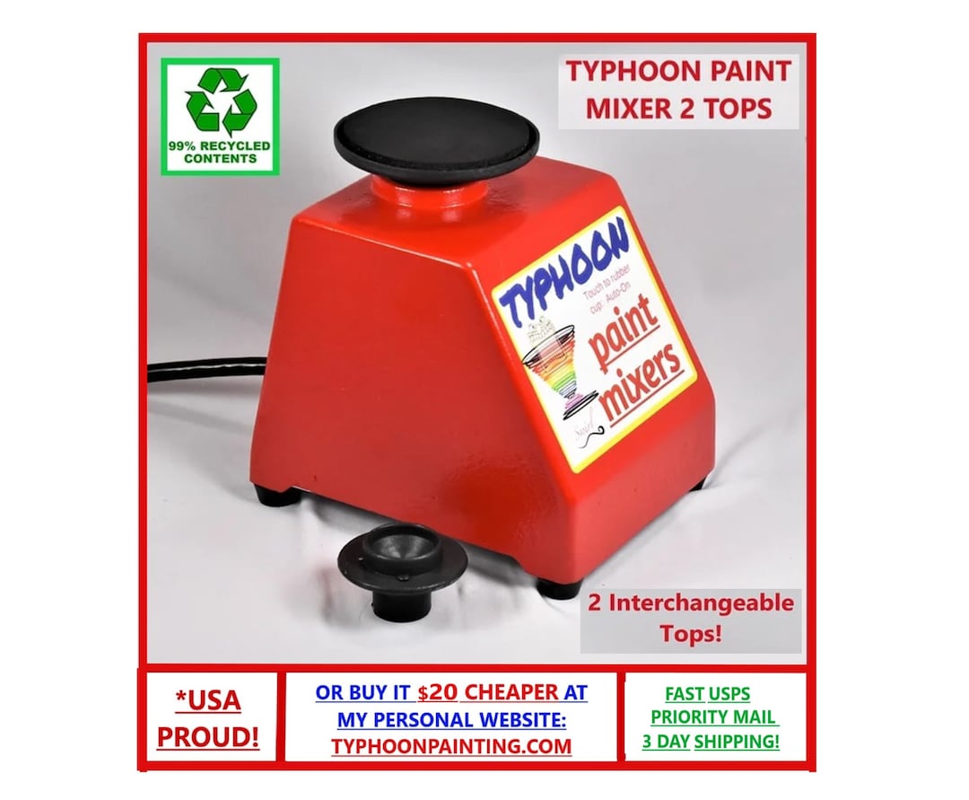 Typhoon Paint Mixer 2 Tops Hobby Paint Shaker, to Easily Mix, Vallejo ...