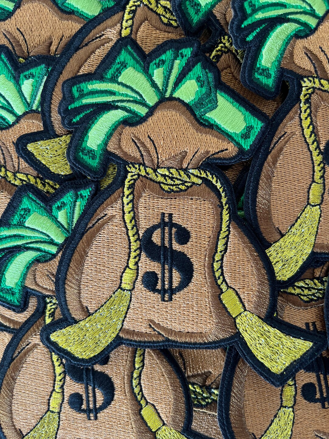 I Get Money Patch in Brown 3 1/2 Inch Irons on Custom Designed DO NOT ...