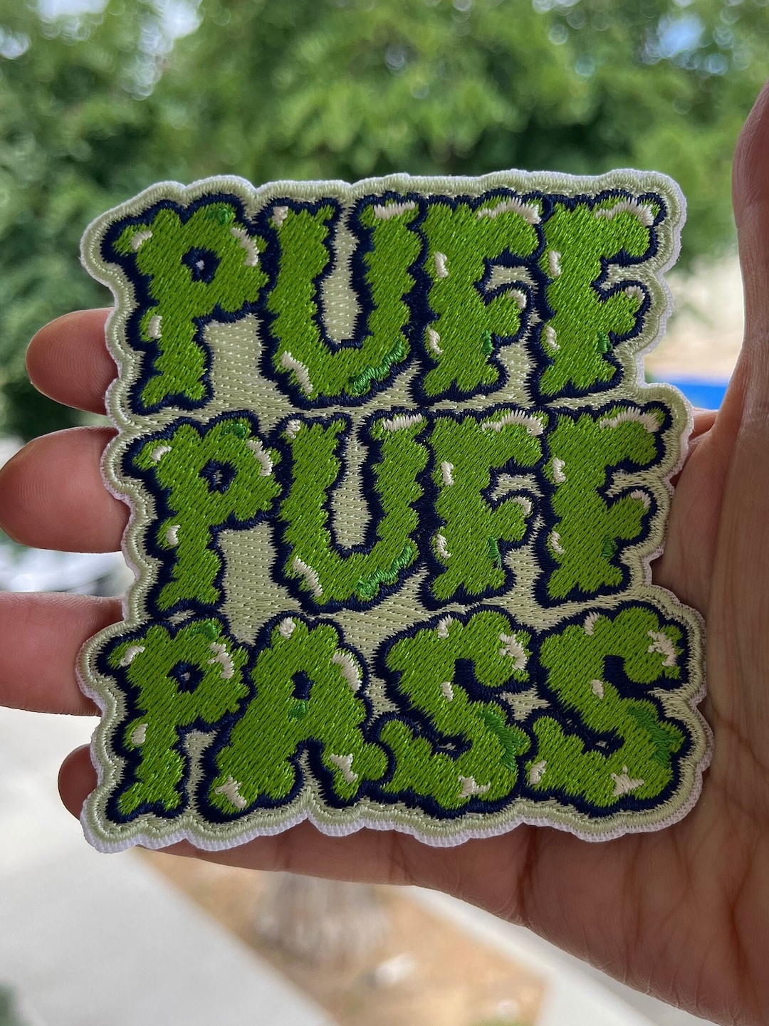 Puff Puff Pass Patch 3 1/2 in Size Irons On - Etsy