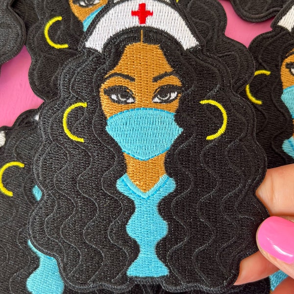 Black Nurse Patch - Etsy