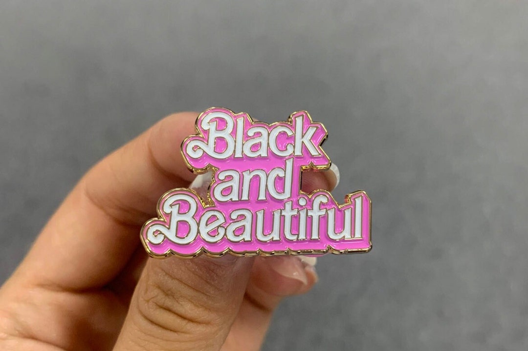 Black and Beautiful Enamel Pin - Etsy