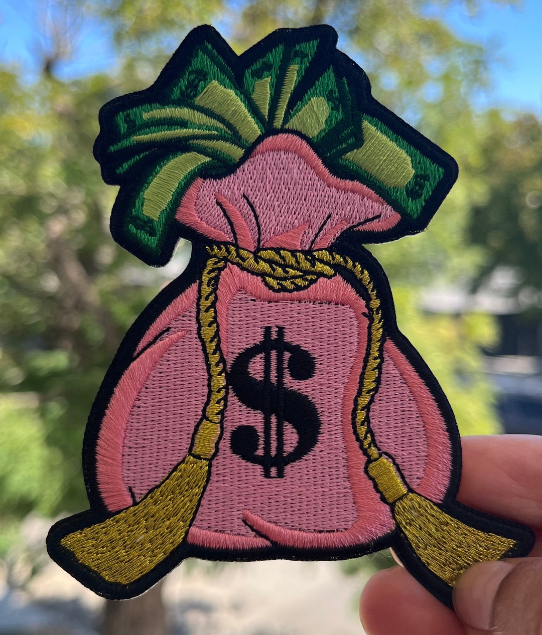 I Get Money Light Pink Patch 4 Inches in Size, Money Bag Patch, New ...