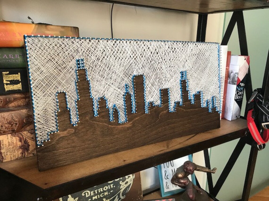 Custom Handcrafted Chicago Skyline String Art - Etsy