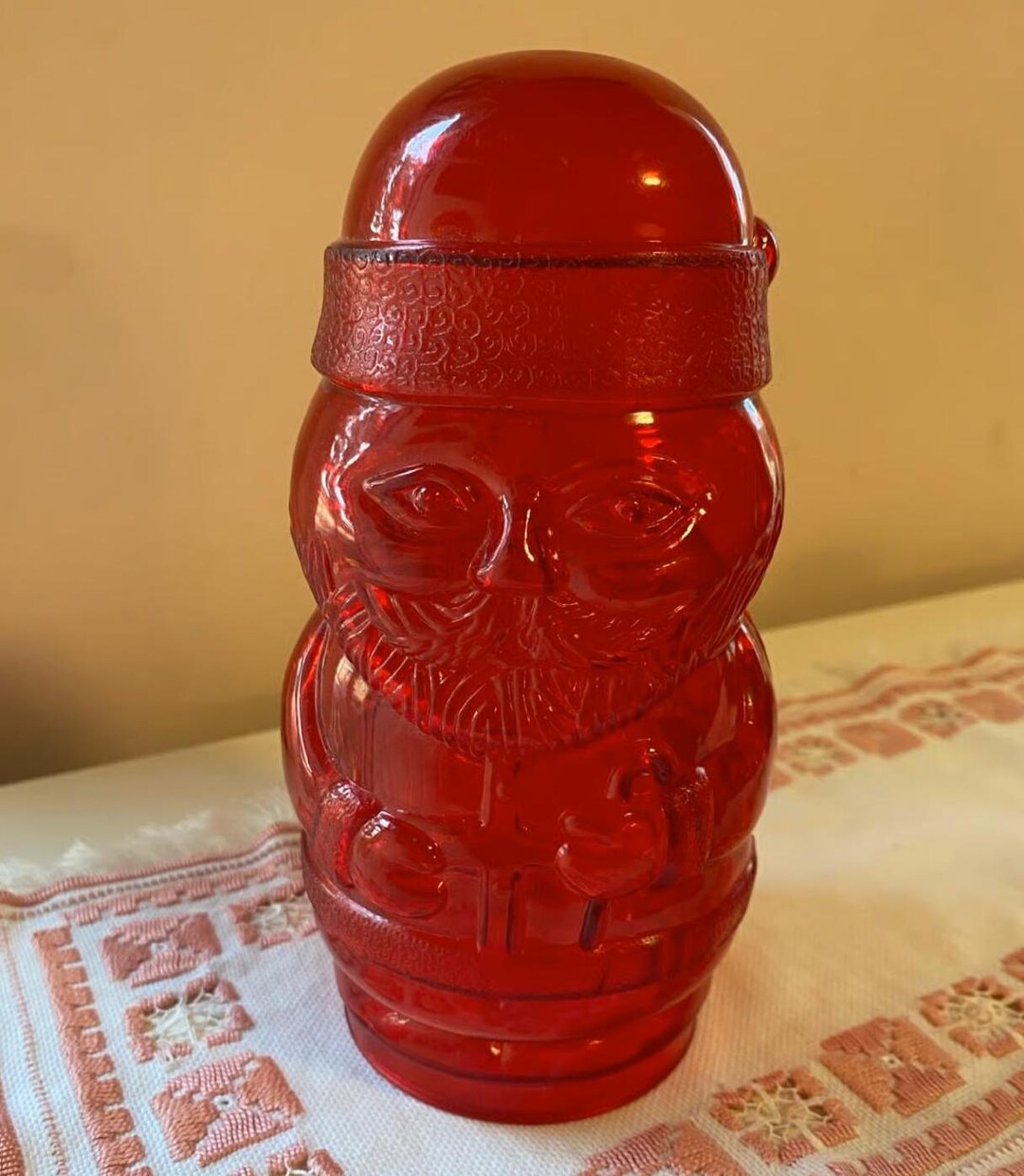 Vintage Santa Candy Container - Etsy