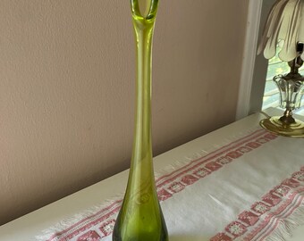 Viking Glass Vase „epic“ Footed and Ribbed Swung Glass Vase - Etsy