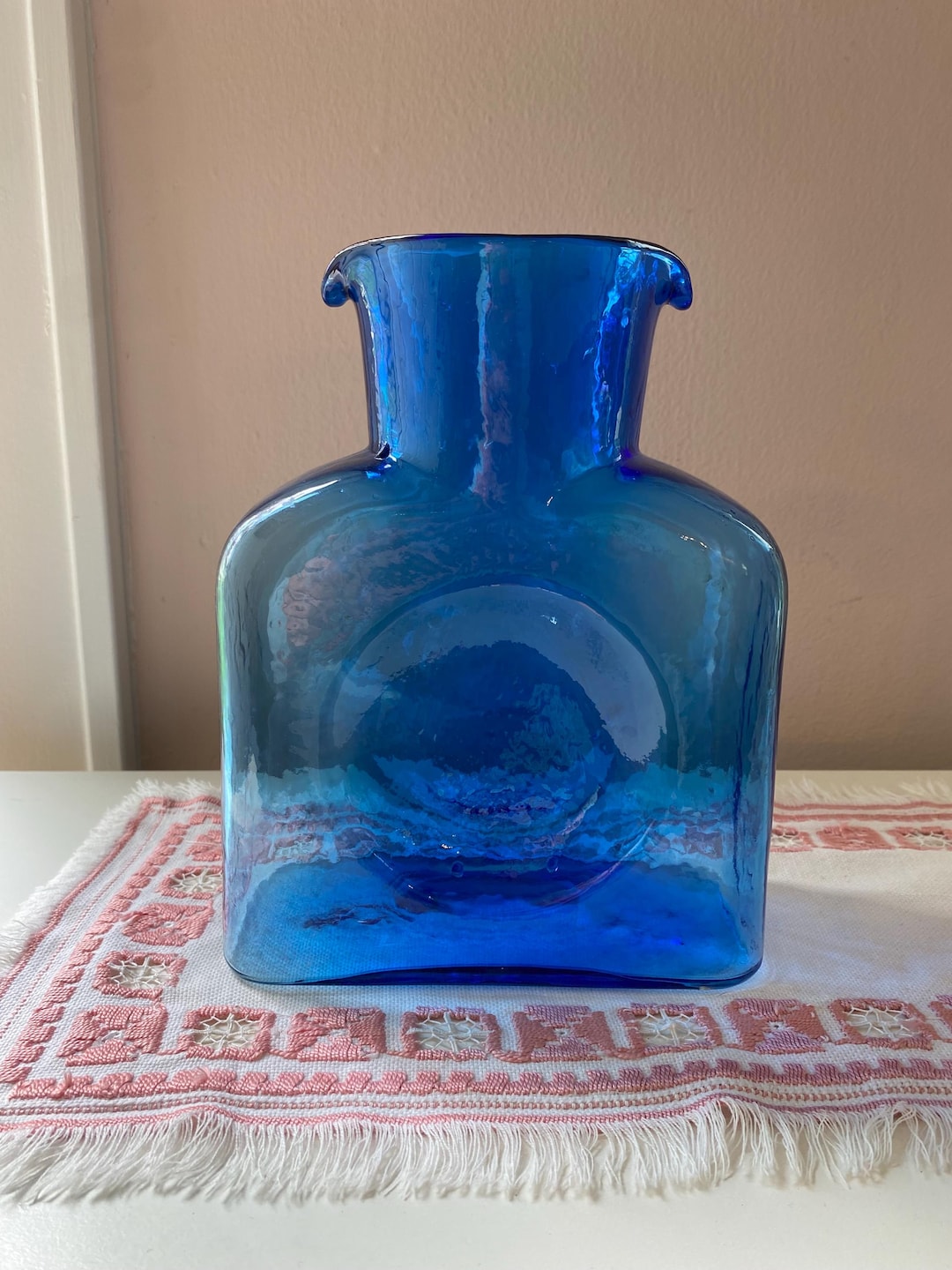 Blenko Light Blue Water Pitcher - Etsy