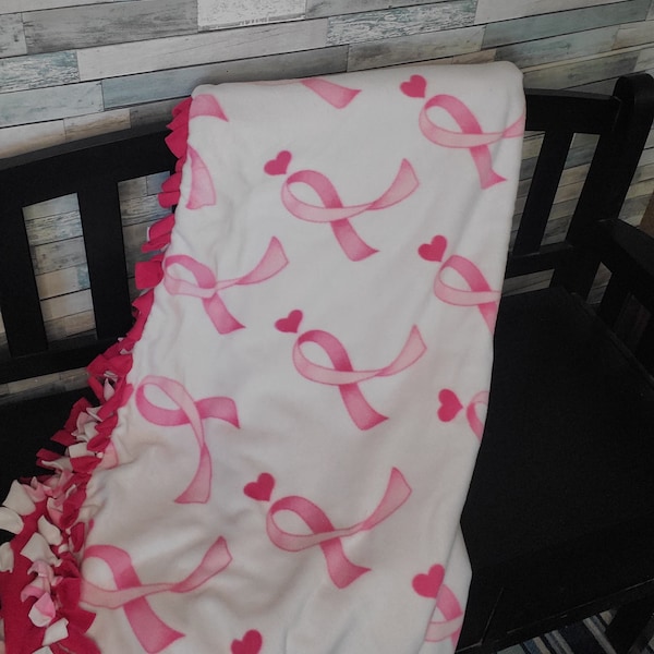 Pink Ribbon Fleece - Etsy