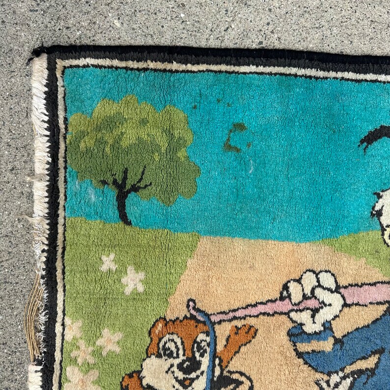 1960s Disney Donald Duck and Chipmunks Rug - Etsy