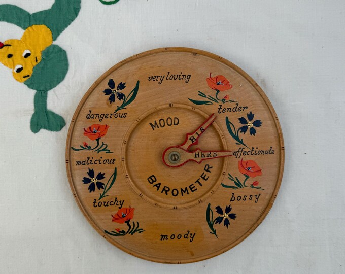 1970s Kitsch Wooden Mood Barometer Japan - Etsy
