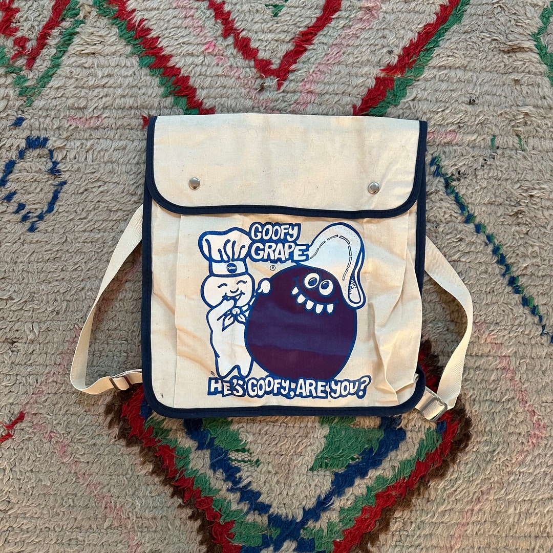 1970s Goofy Grape Drink Pillsbury Promo Canvas Backpack Bag Unused - Etsy