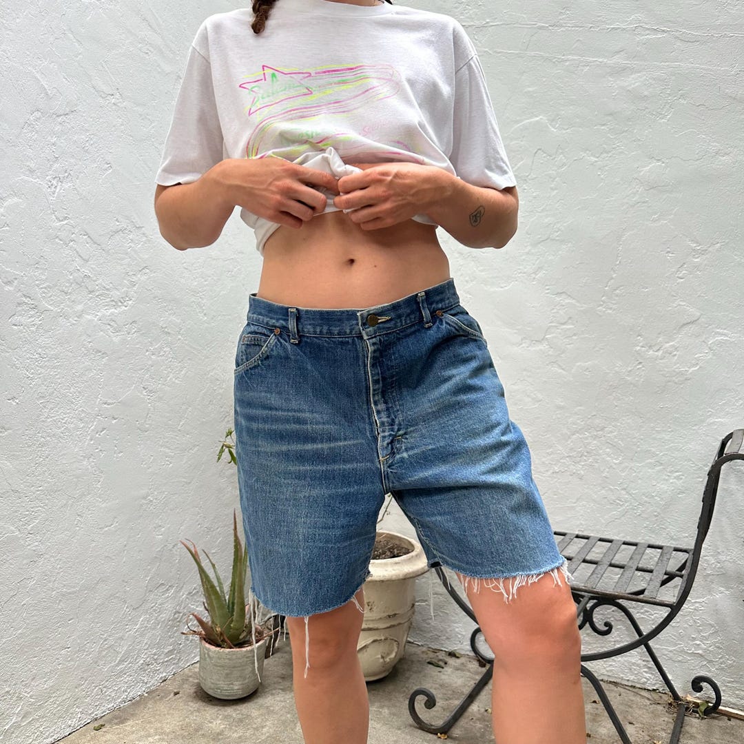 1980s Lee Riders Big Denim Short Cut Offs - Etsy