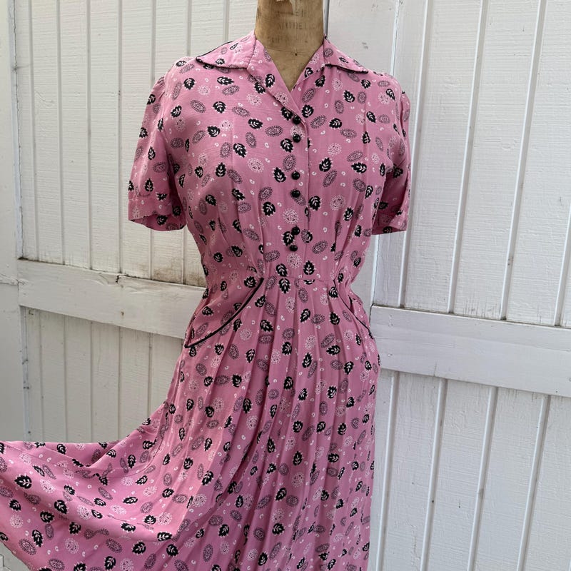 1940s Day Dress - Etsy