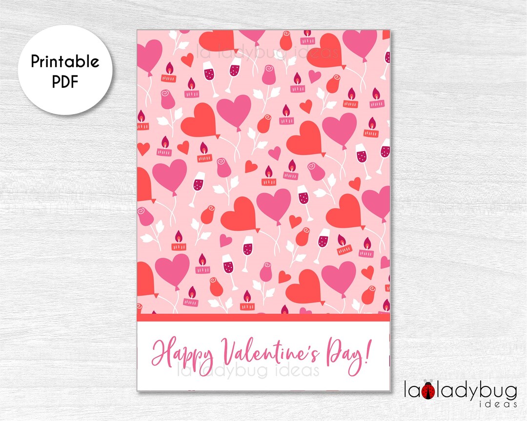 Valentines Cookie Card. Happy Valentines Day Mini Card for Cookies ...