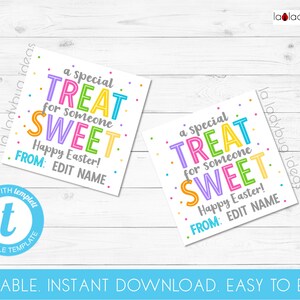 Editable Easter Tags. Printable Easter Gift Tags. Editable and ...