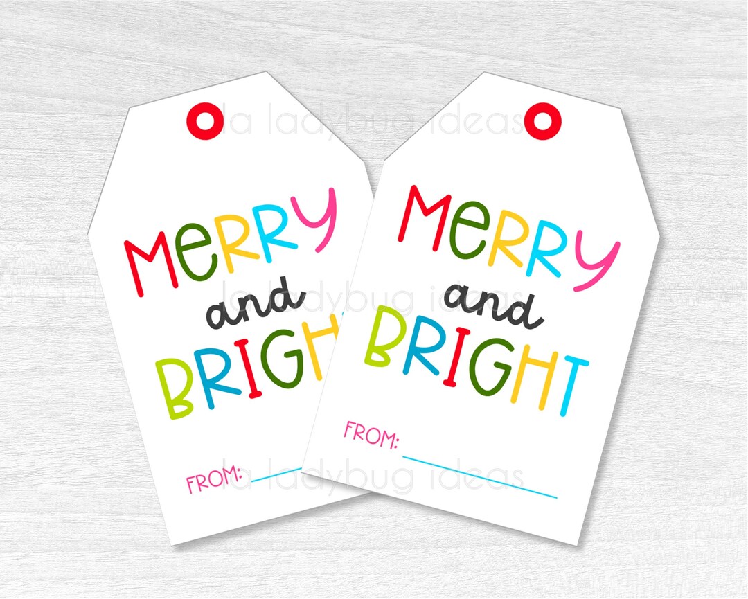 Christmas Gift Tags. Printable Gift Tags for Christmas. PDF. Merry and ...
