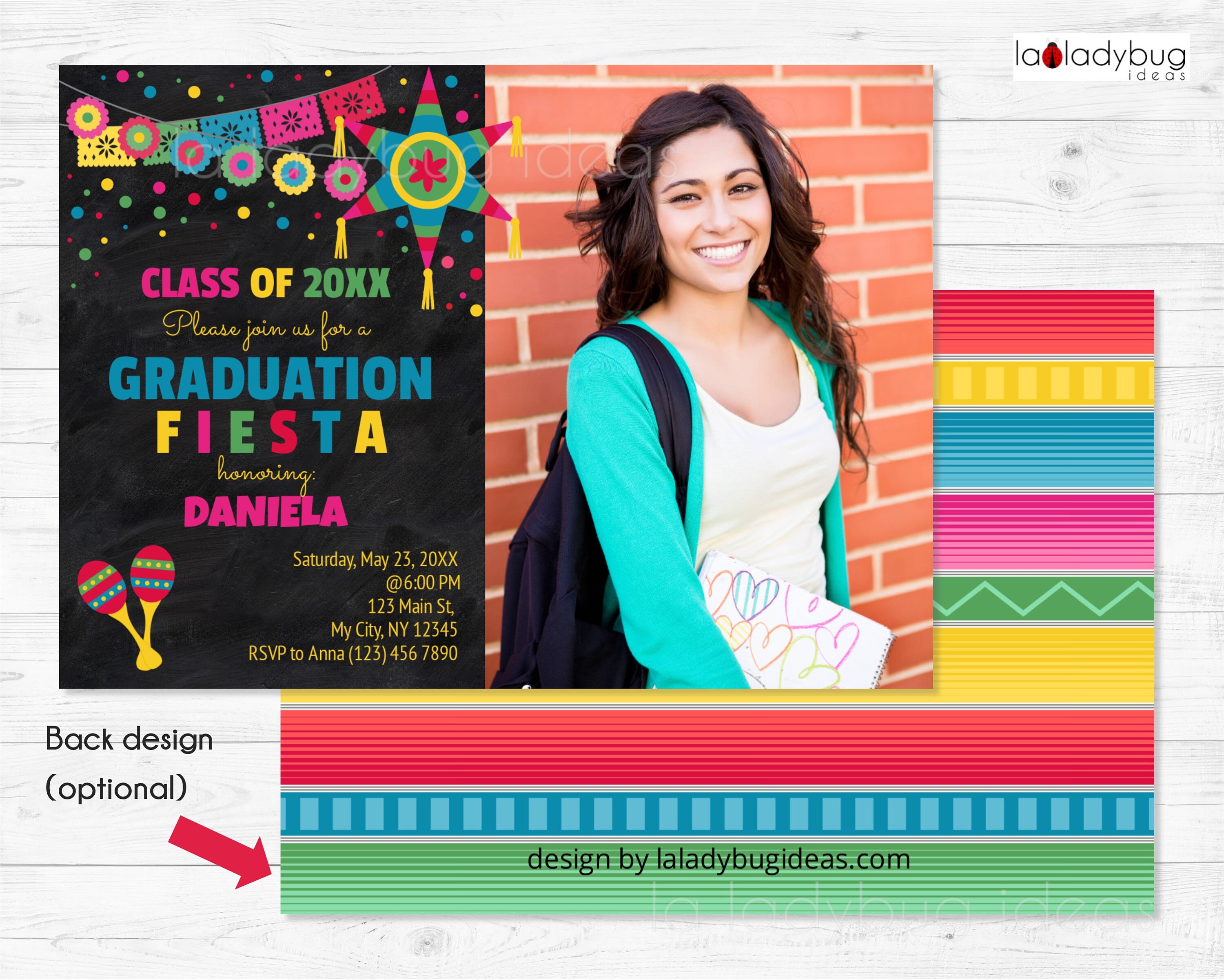 Graduation Fiesta Invitation, Editable Mexican Party Invite (digital ...