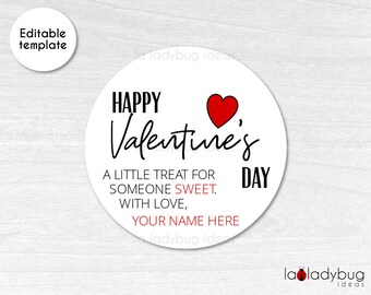 Editable Valentine's Day Gift Tags. Printable Valentines | Etsy