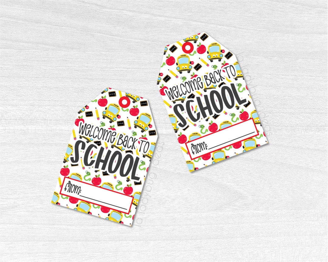 Back to School Gift Tags. Tags for Teachers. Printable PDF. Instant ...