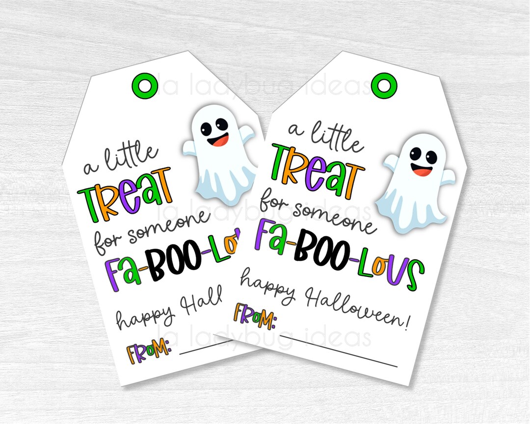 Faboolous Halloween Gift Tags, Printable PDF (instant Download) - Etsy