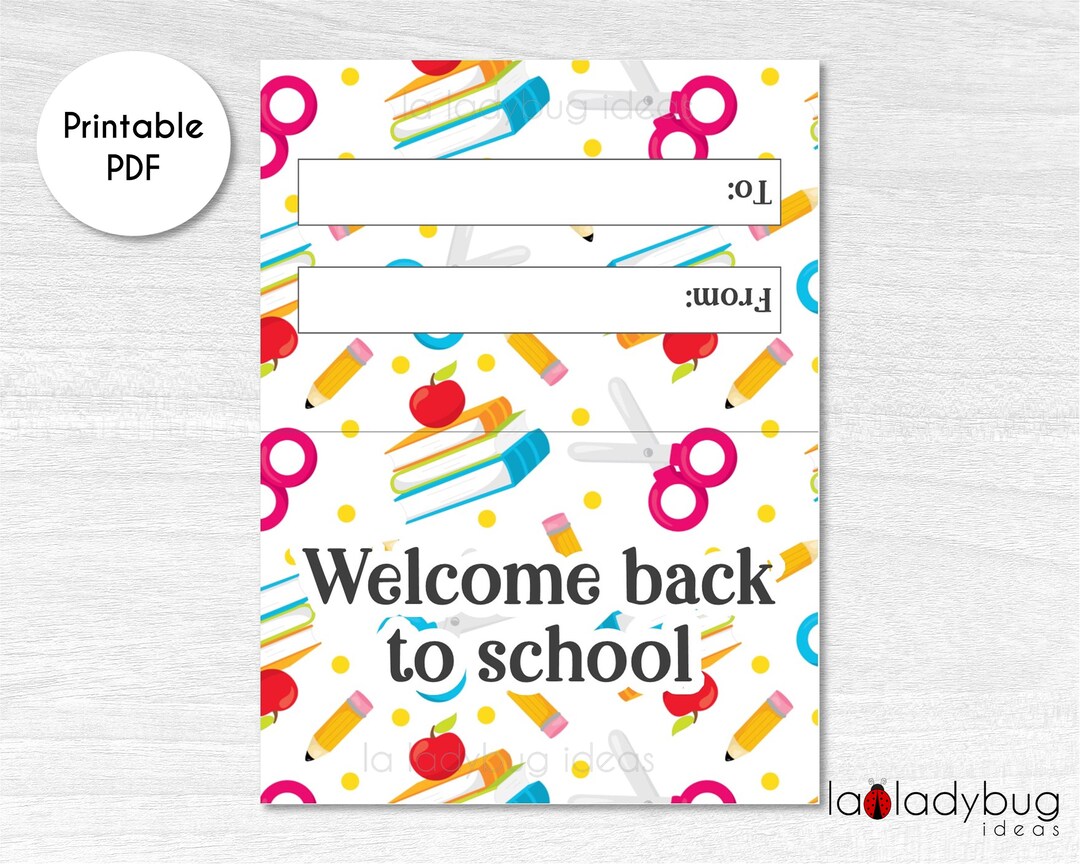 Back to School Bag Topper for Cookies. Printable Tag for Cookies Bag ...