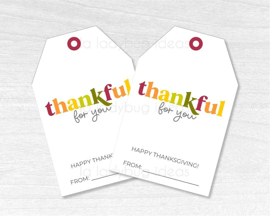 Thanksgiving Gift Tags. Printable Gift Tags for Thanksgiving. PDF ...