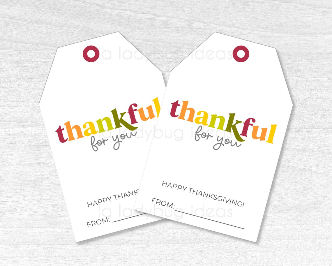 Thanksgiving Gift Tags. Printable Gift Tags for Thanksgiving. - Etsy